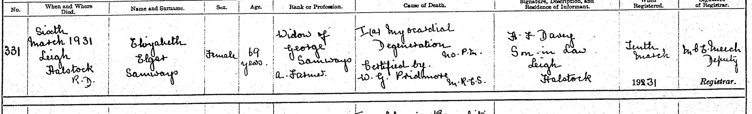 Tom Samways (1893-1975), farmer – Hardington History